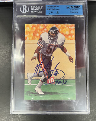 Mike Singletary PSA DNA Slabbed Signed Goal Line Autograph GLAC | eBay