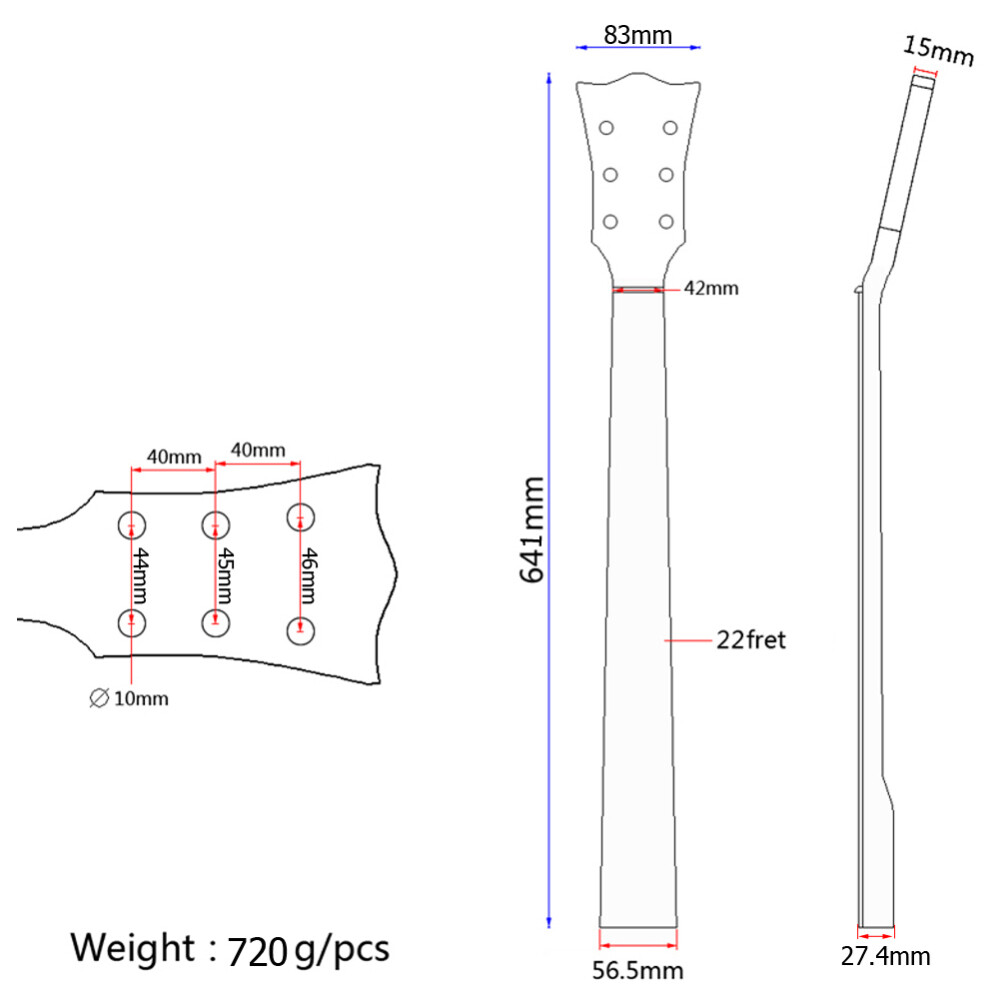 Electric Guitar Neck Mahogany DIY For Gibson Les Paul LP Parts Replace ...