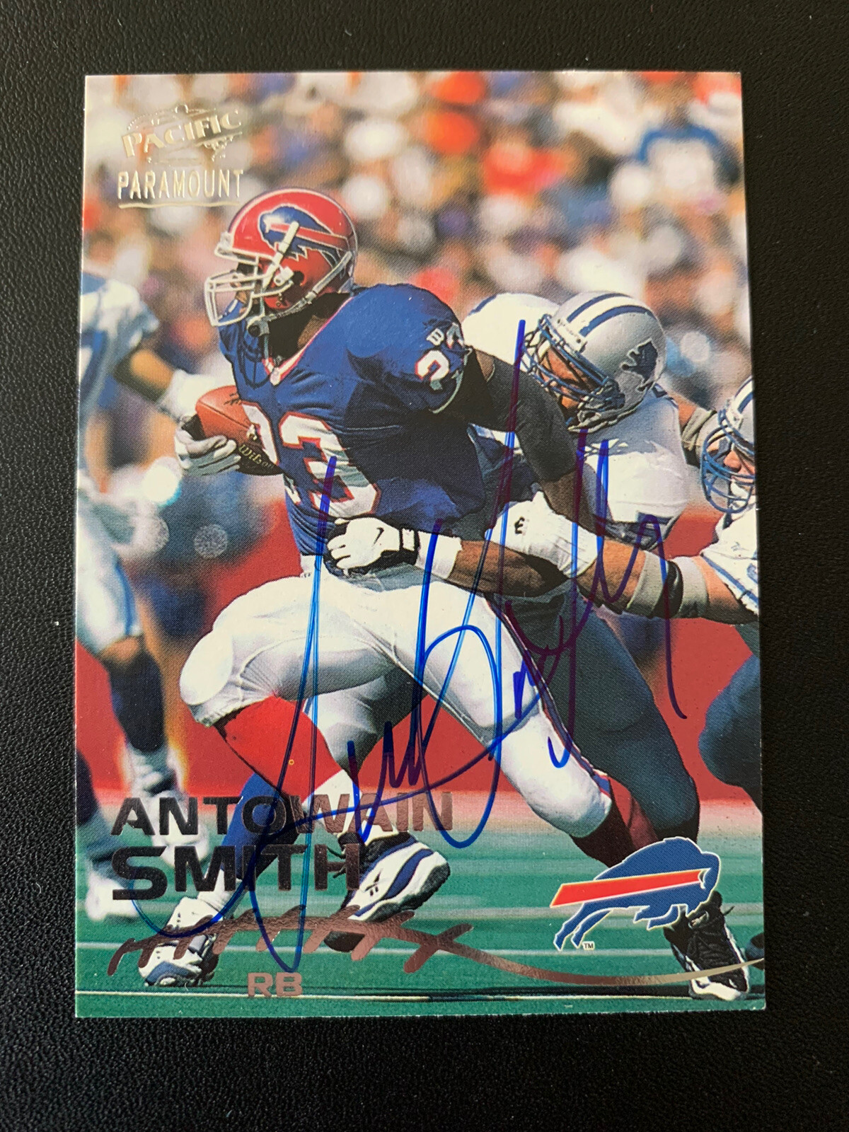 Antowain Smith Signed 1998 Pacific Paramount Card Buffalo Bills ...