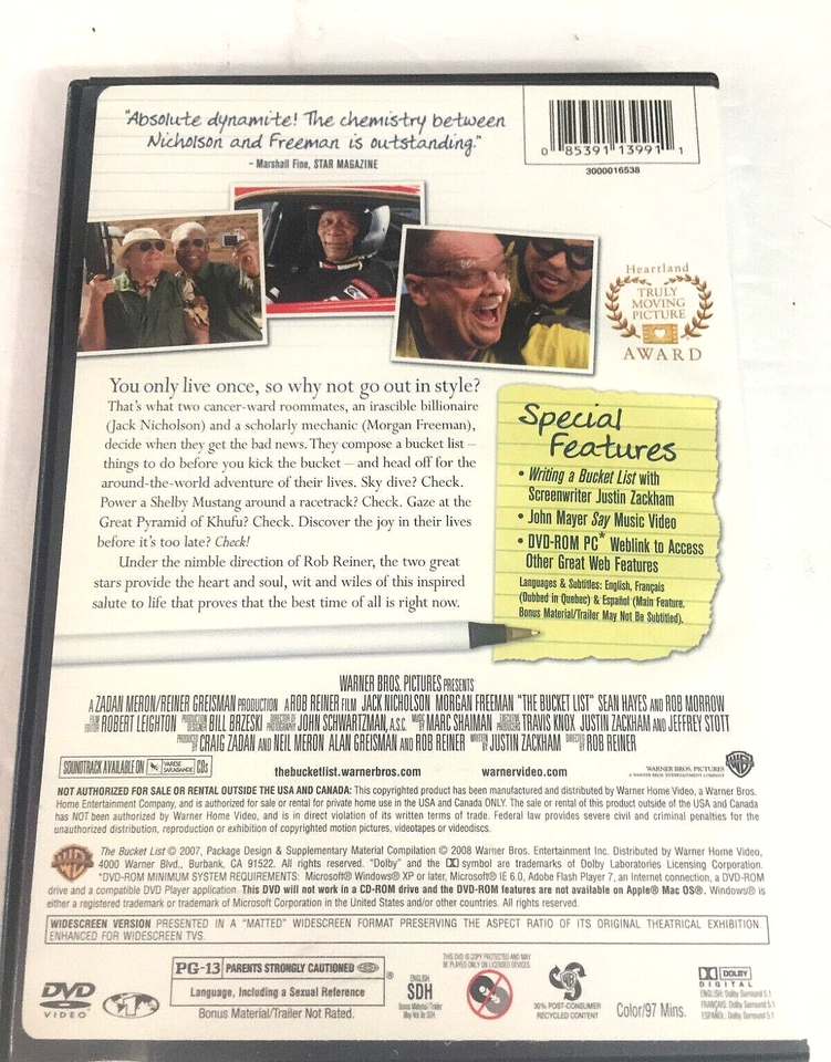 The Bucket List DVD Ships Same Day With Tracking | eBay