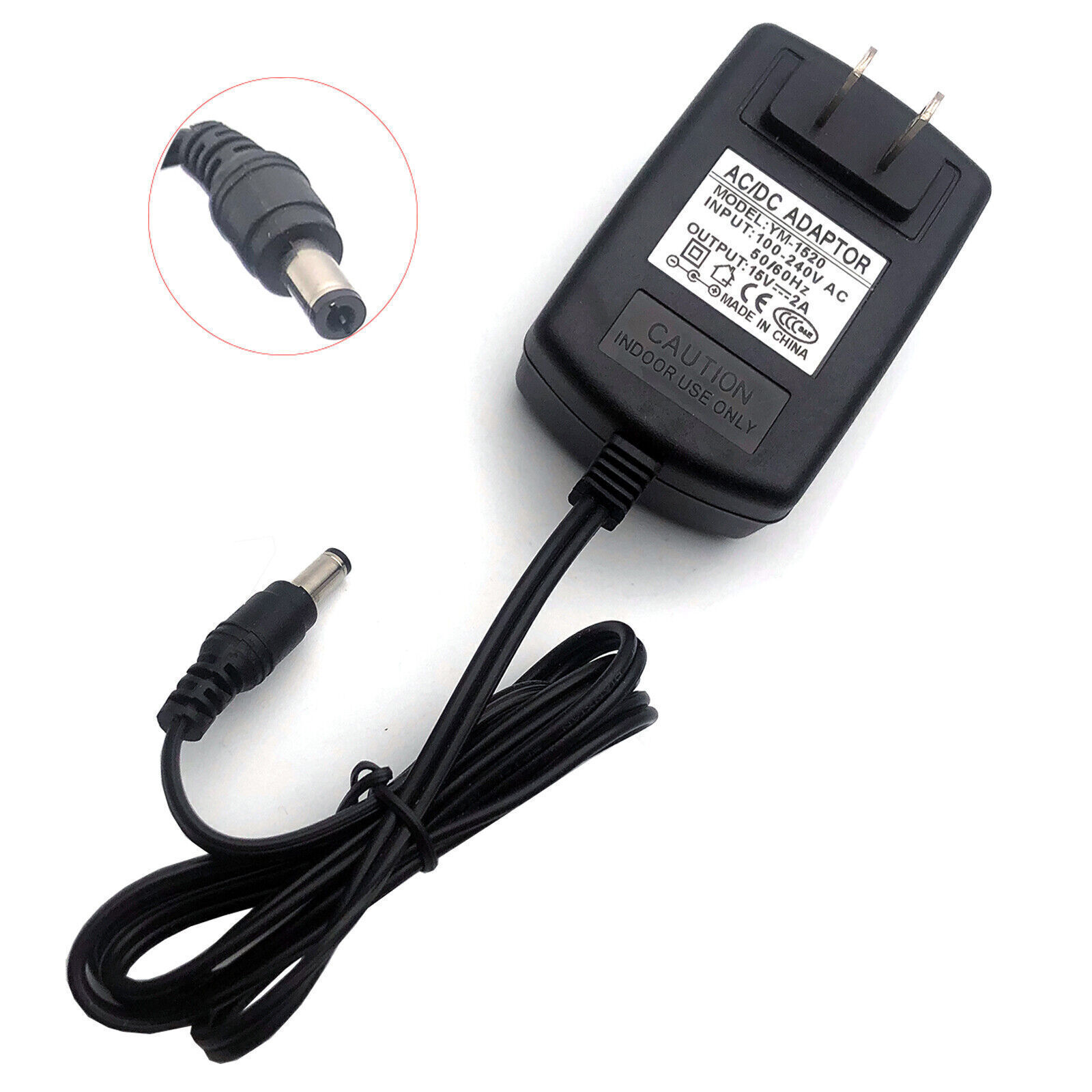 15V 2A AC /DC Adapter For Fluke bc7217 Battery Charger Power Supply ...