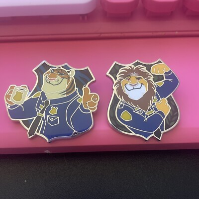 Set Of 2 Disney Zootopia Police officer pins 2022 | eBay