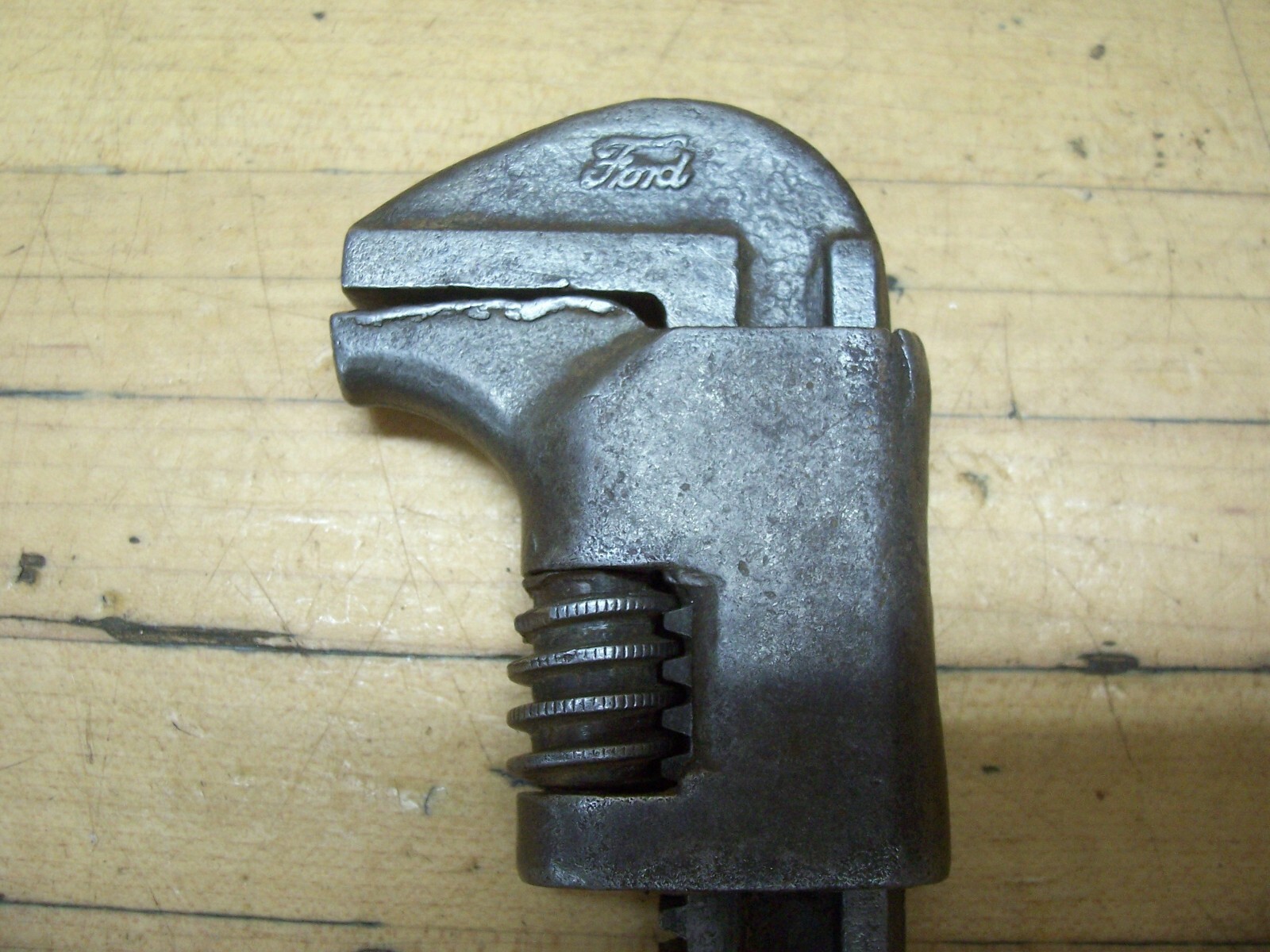 Vintage Ford Script Antique Car Adjustable Monkey Wrench Tool Kit Model ...