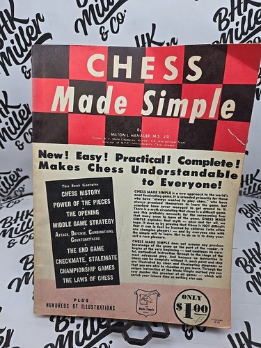 Chess Made Simple by Milton L. Hanauer 1959 Paperback Beginner's Chess ...