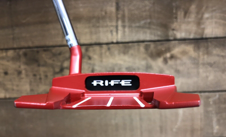 DEMO RH Mens Rife Golf RED Roll Groove RG7 Mallet Putter 32 Inches 5294 ...