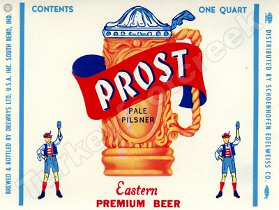 Prost Eastern Beer Label 9" x 12" Metal Sign | eBay