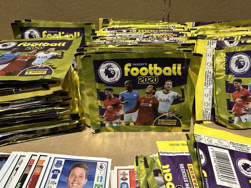 Panini Premier League 2020 Sticker Packets 150 Packs Of Stickers Sealed ...