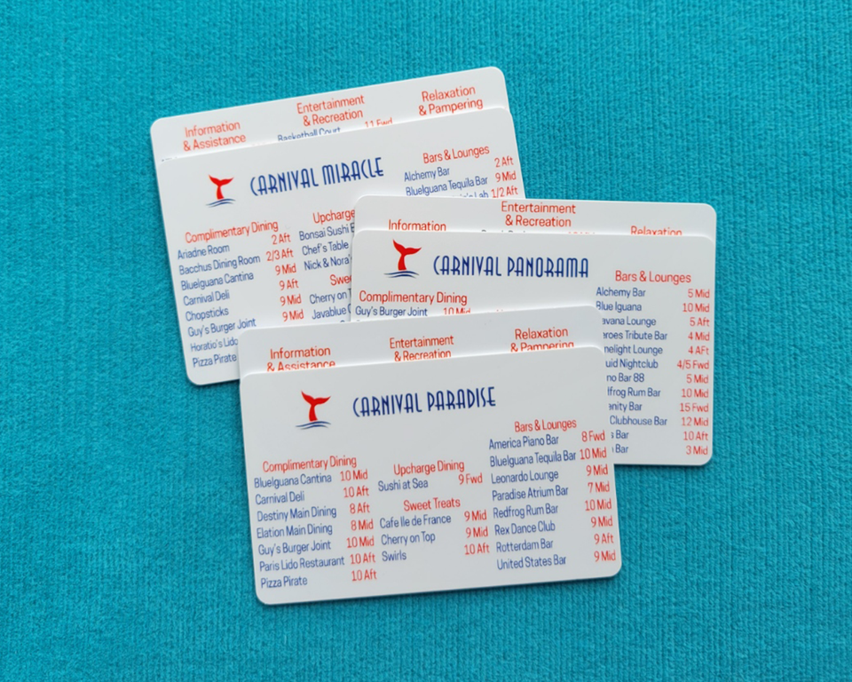 Carnival Cruise Deck Locator® - Deck Finder - Wayfinder - Deck Cards ...