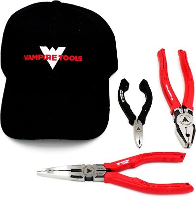 VAMPLIERS VT-001-S3EC 8in Linesman Pliers, 7.5in Long Nose, 5in Mini ...