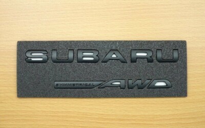SUBARU WRX STI IMPREZA Matt Black SUBARU AWD Emblem Set | eBay