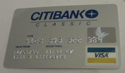 CitiBank Classic Credit Card Silver Visa - Un-Signed Vintage Expired | eBay