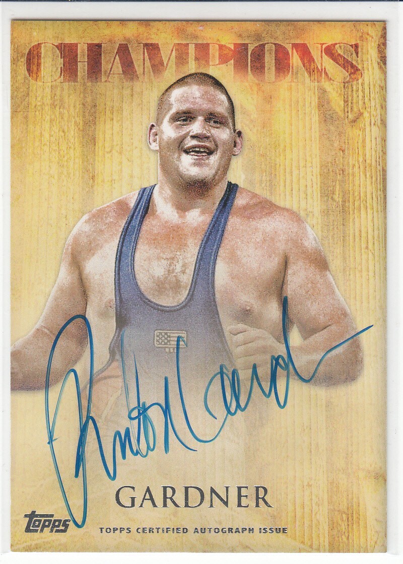 2012 Topps US Olympic Team Champions Rulon Gardner AUTO Olympic Gold ...