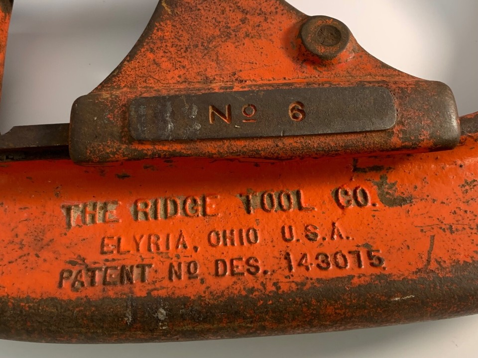 Vintage Ridgid No. 6 Heavy Duty Pipe Cutter 4"-6" Steel Plumbing Tool ...