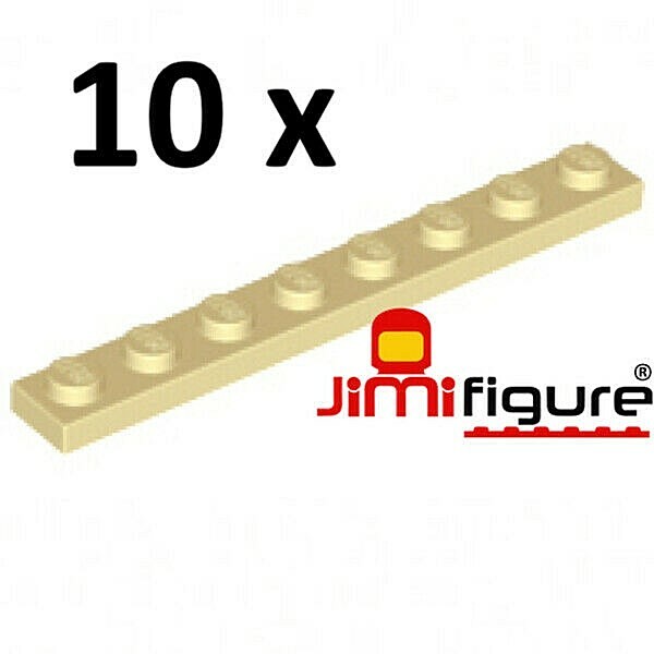 NEW 10 x LEGO Plate 1x8 Tan 3460 Genuine Bulk Lot Brick Yellow 8x1 ...