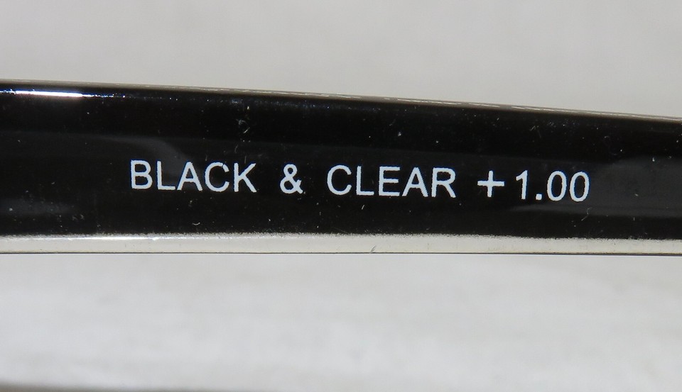 Gabriel & Simone +1.00 Black & Clear plastic reader glasses | eBay