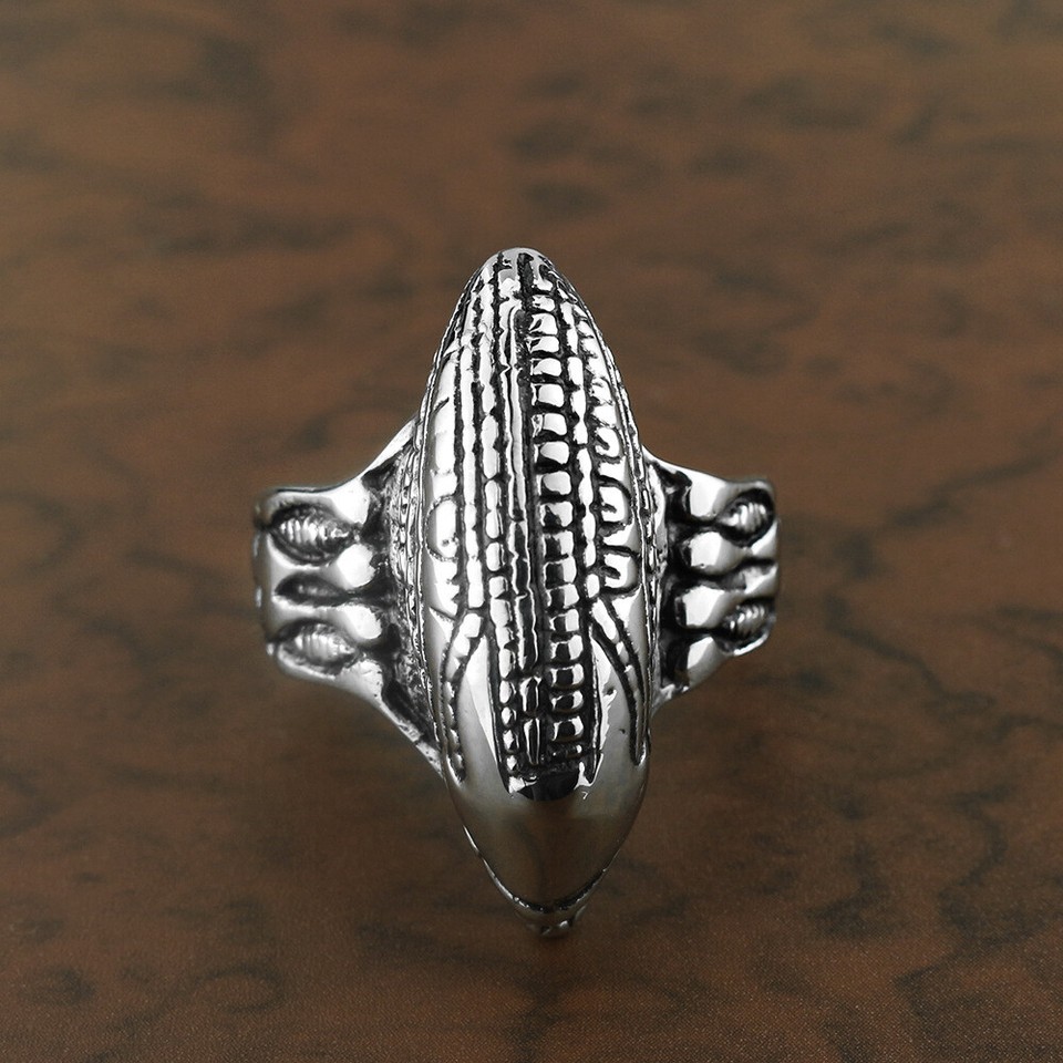 Gothic Space Terror Alien Ring Stainless Steel Men's Biker Alien Ring ...