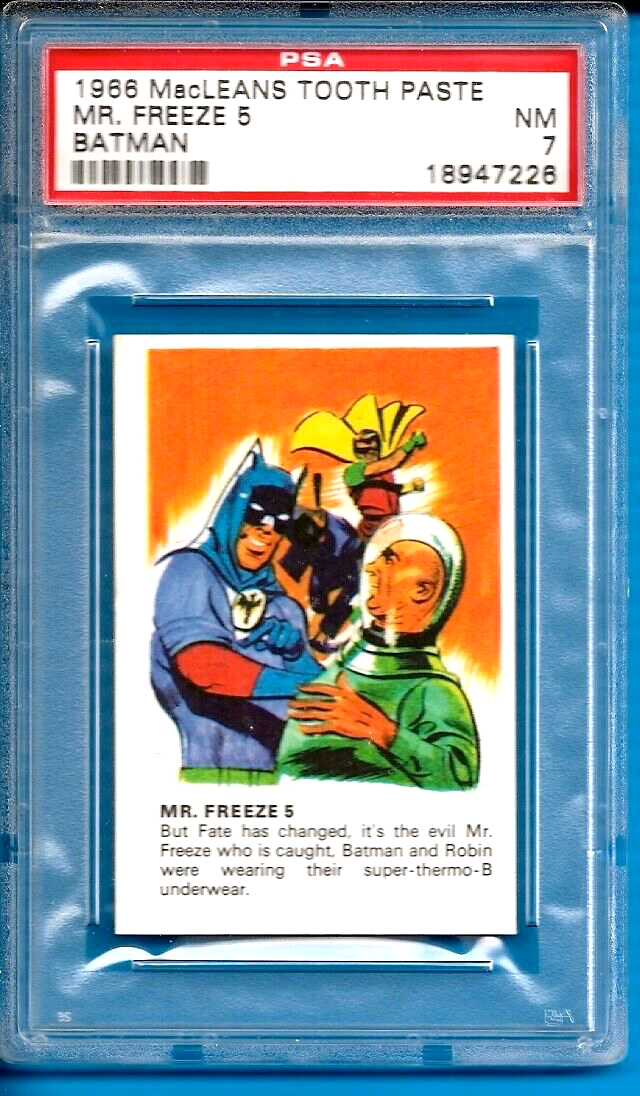 1966 MacLeans Tooth Paste Batman #5 Mr. Freeze Psa 7 | eBay