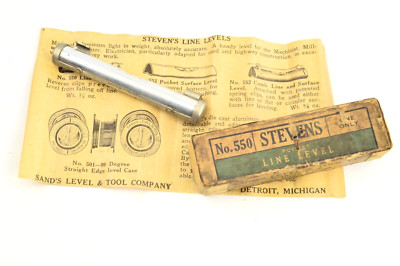 Vintage Stevens No. 550 Line Level w/ Orig. Box, Instructions | eBay
