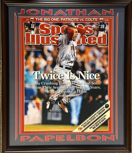 Jonathan Papelbon Signed 11/5/2007 Sports Illustrated 16x20 Cover Photo ...