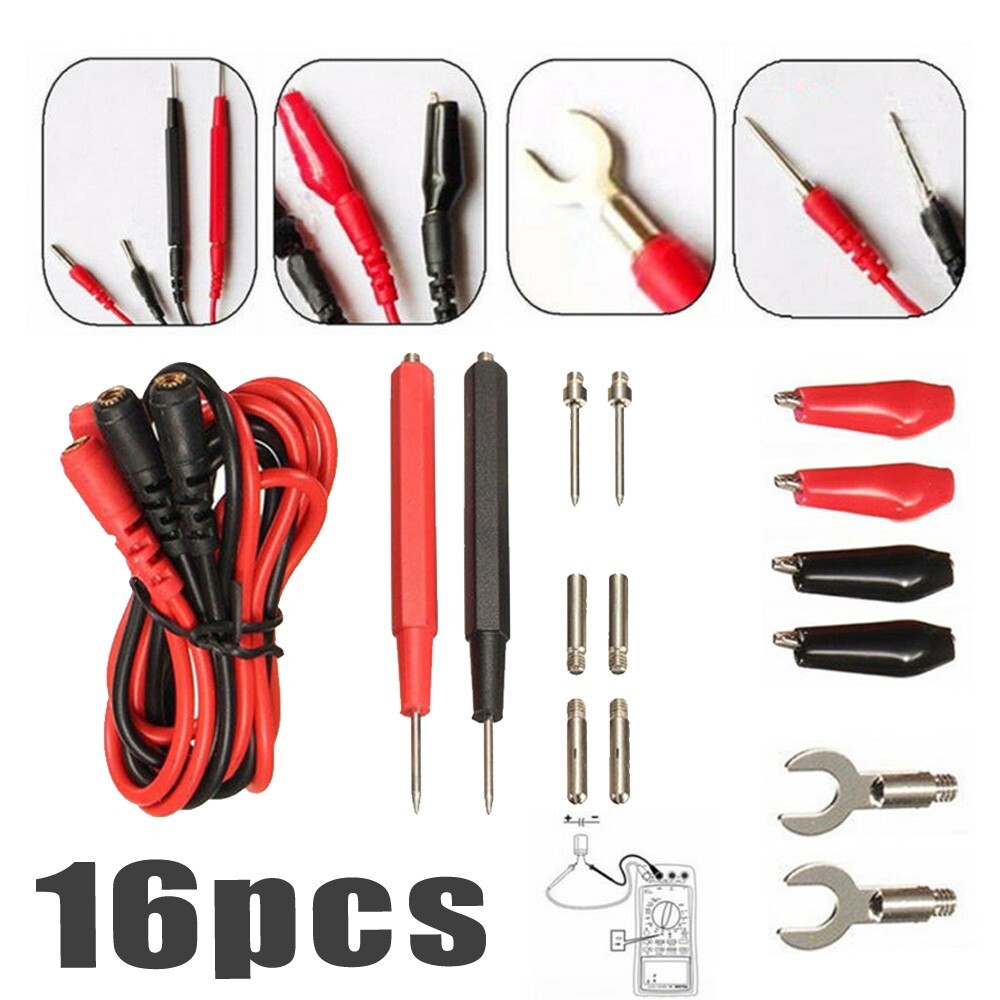16pcs Set Multi-function Digital Multimeter Test Leads Probes Voltage ...