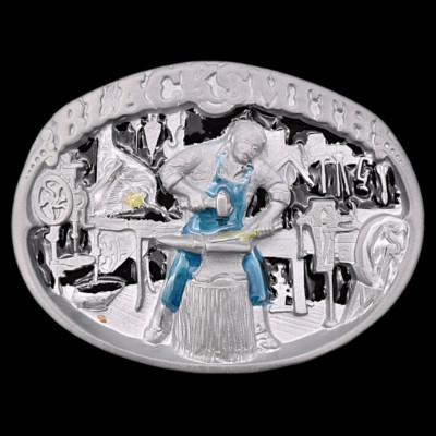 Blacksmith Workshop Anvil Metal Forge Belt Buckle | eBay