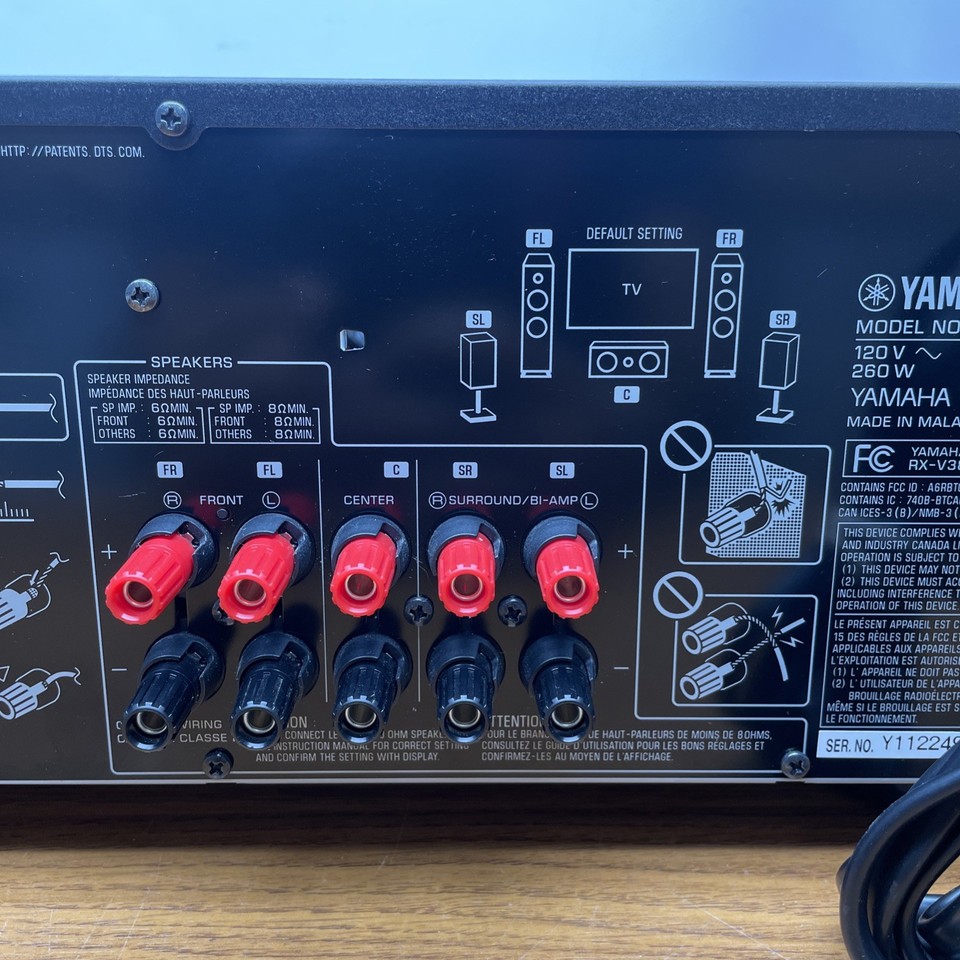 YAMAHA RX-V385 5.1-Channel 4K Ultra HD AV Receiver with Bluetooth *NO ...