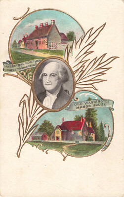 Postcard Patroitic Ancestral Home President George Washington Manor ...