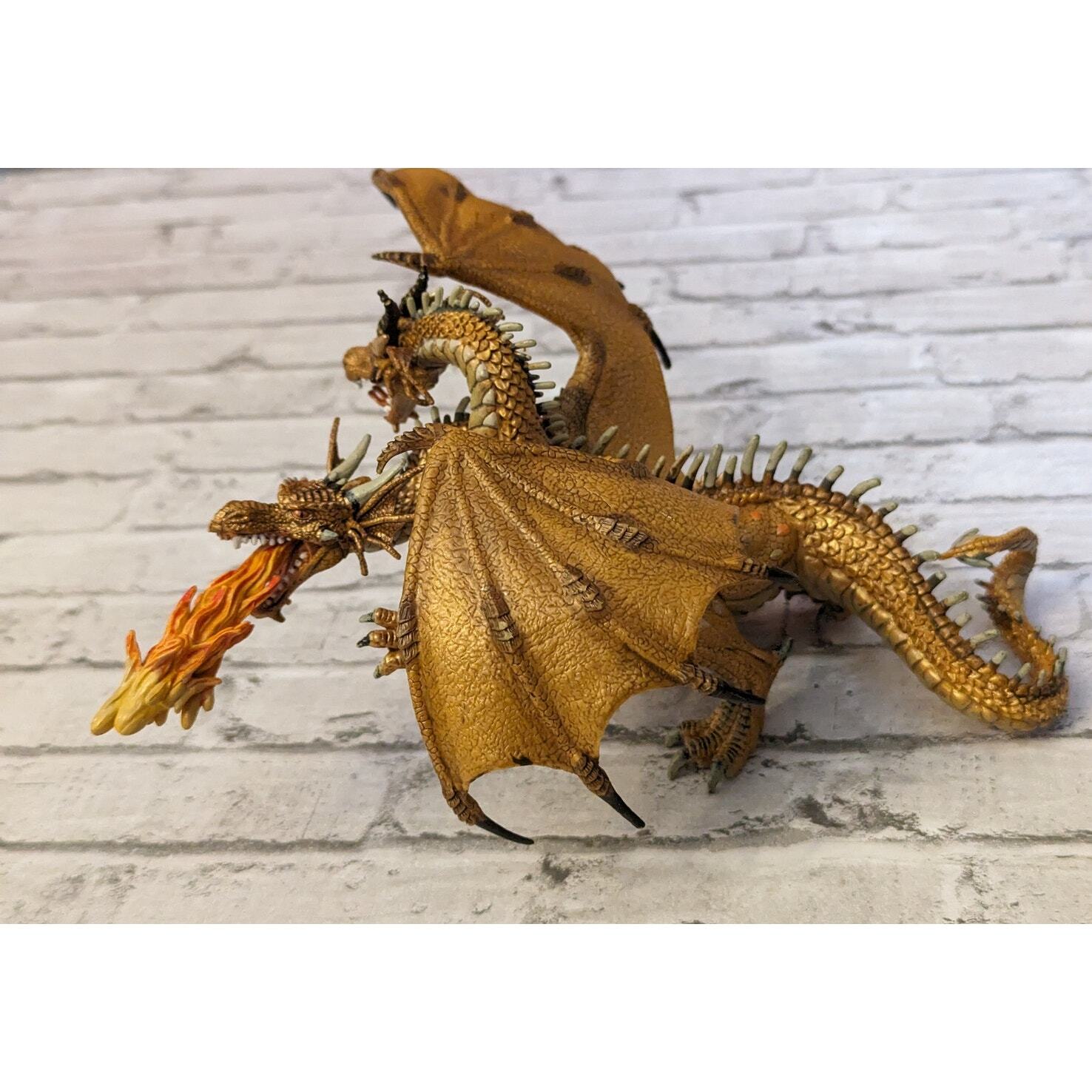 PAPO Fire Breathing Golden Two Headed Hydra Dragon | eBay