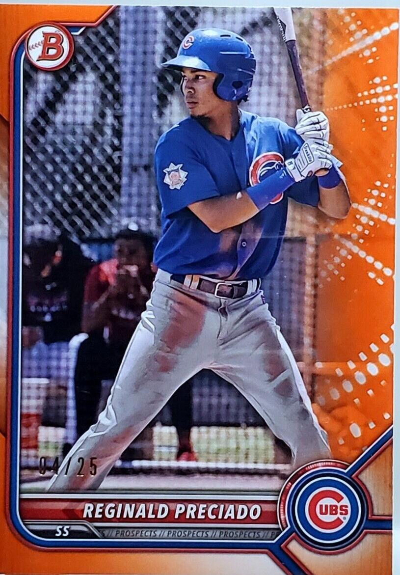 2022 Bowman - Prospects Reginald Preciado #BP-44 Orange Border /25 (RC ...