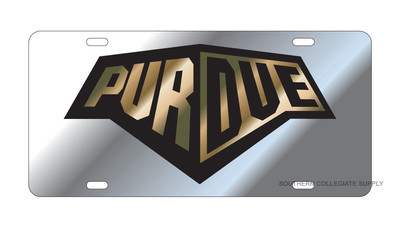 PURDUE UNIVERSITY Boilermakers Silver Mirrored License Plate / Car Tag ...