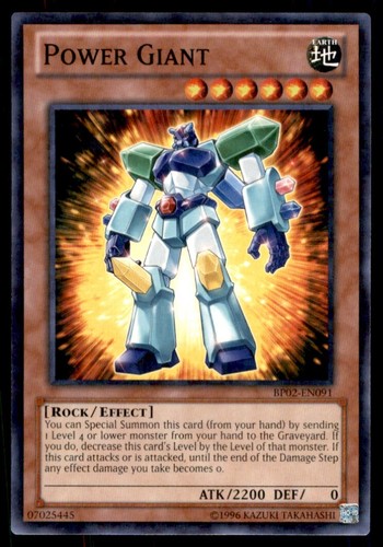 Yu-Gi-Oh! Power Giant #BP02-EN091 Light Play | eBay
