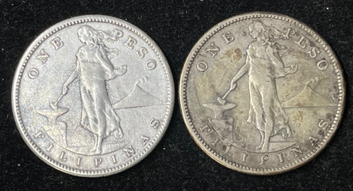 1907 s & 1908 s US Philippines Peso 2 Silver Coins Lot | eBay