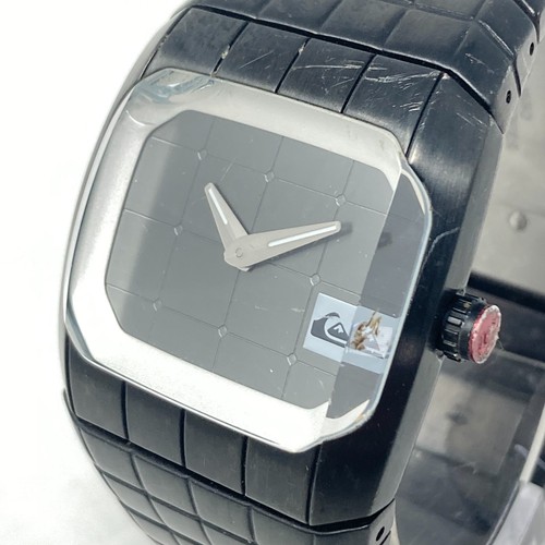 Quicksilver Rubix Watch Men 38mm Black FLAWED CRYSTAL Minimal New ...