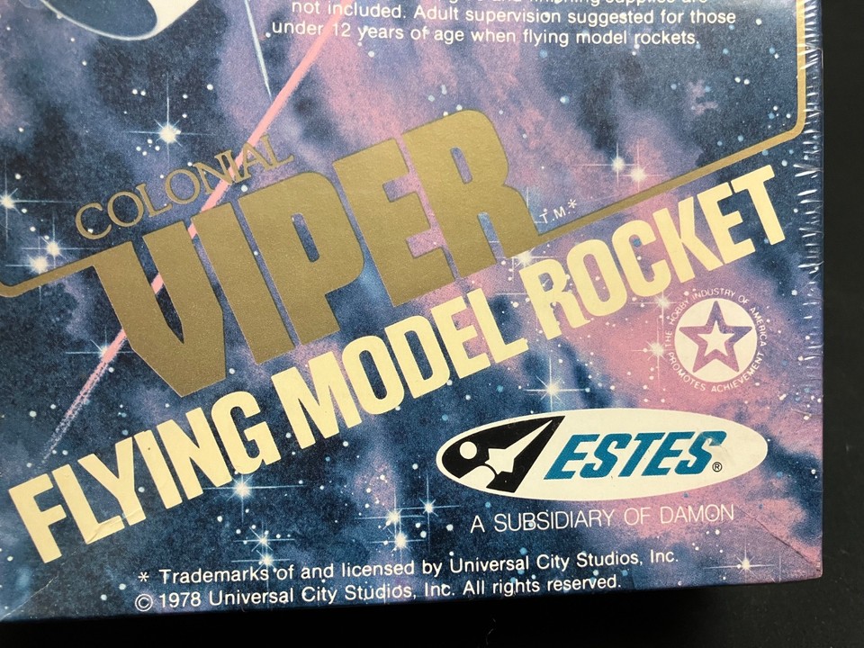 ESTES BATTLESTAR GALACTICA COLONIAL VIPER FLYING MODEL ROCKET KIT-IN ...