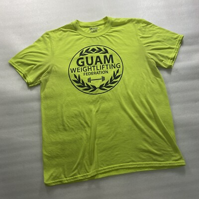 Guahan Soldier Guam Weightlifting Federation Men's Large T-Shirt Flaws ...