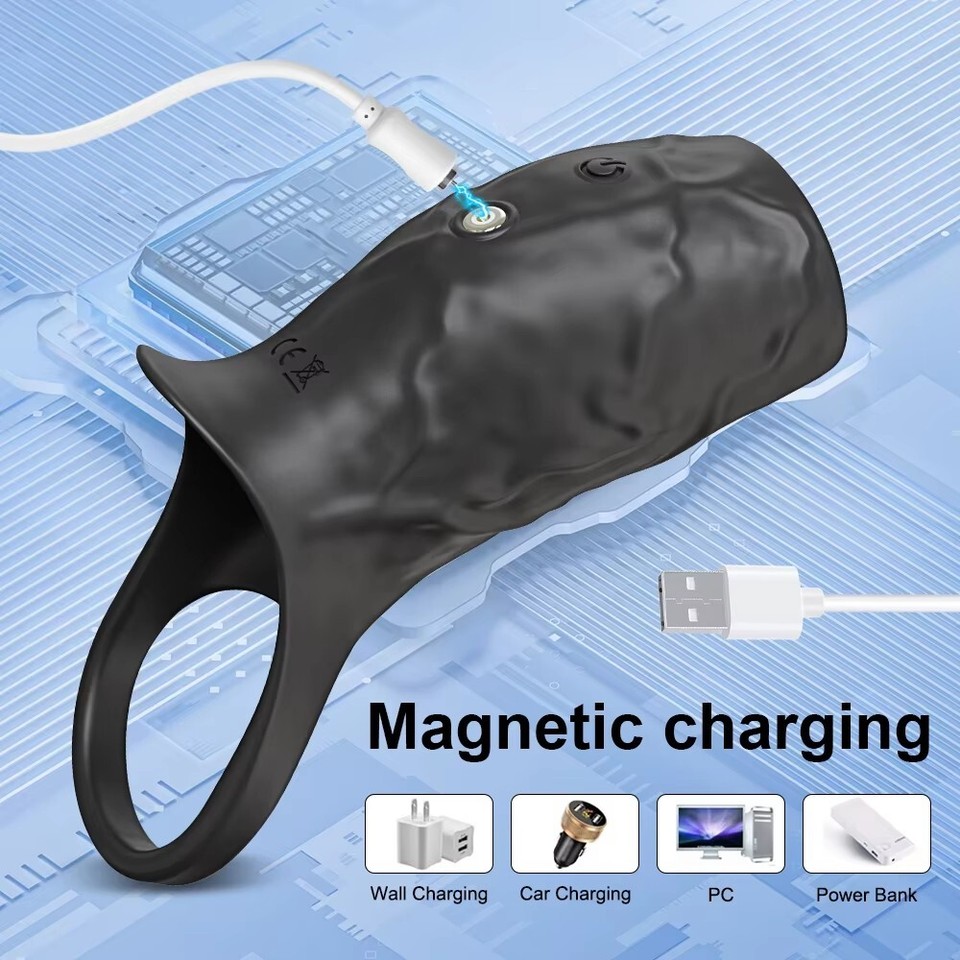 Vibrating Penis Extender Sleeve Cock Ring Vibrator Extension Men Couple Sex Toys | eBay