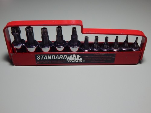 MAC Tools USA 1/4" & 3/8" Drive 11pc Torx T8-T55 Socket Set in Metal ...