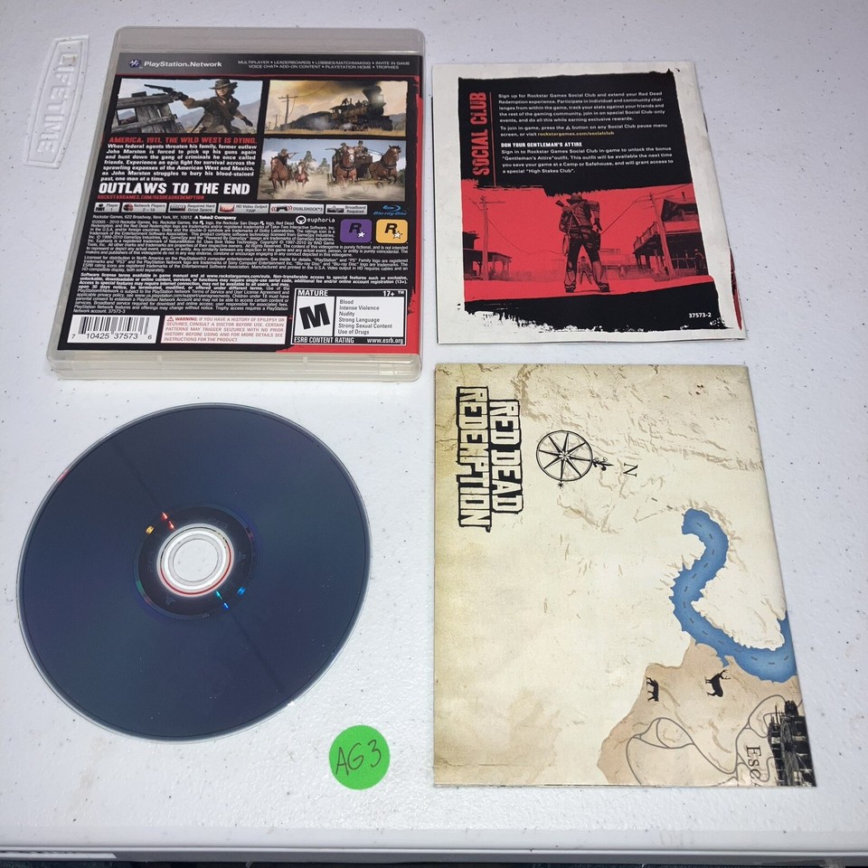 Red Dead Redemption - PS3 - Sony Playstation 3 Black Label CIB Complete ...