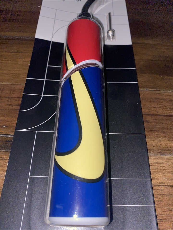 Nike Essential Ball Pump, New In Box, Inflation Yellow Swish Logo Red ...