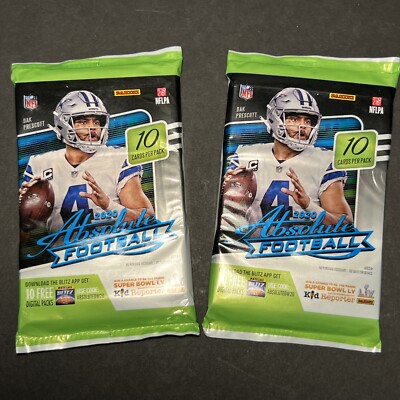 Lot Of 2 2020 Panini Absolute Football Mega Box 10 Card Packs | eBay
