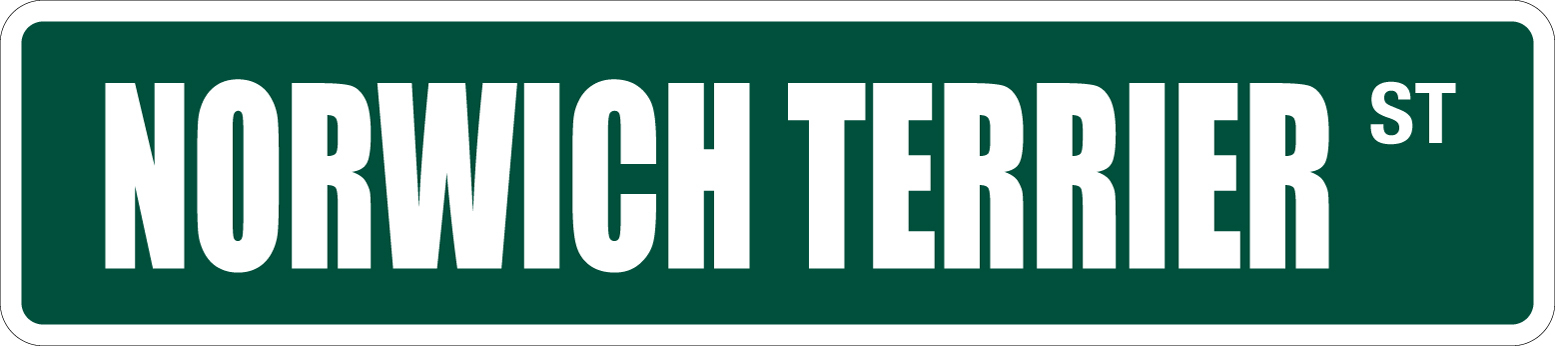 *Aluminum* Norwich Terrier 4" x 18" Metal Novelty Street Sign SS 2759 ...