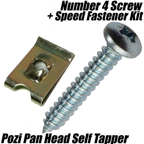 NUMBER 4 POZI PAN HEAD SELF TAPPER TAPPING SCREW w/ SPEED FASTENER ...