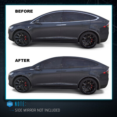 For 2016-2020 Tesla Model X Window Trim Chrome Delete Blackout Kit ...