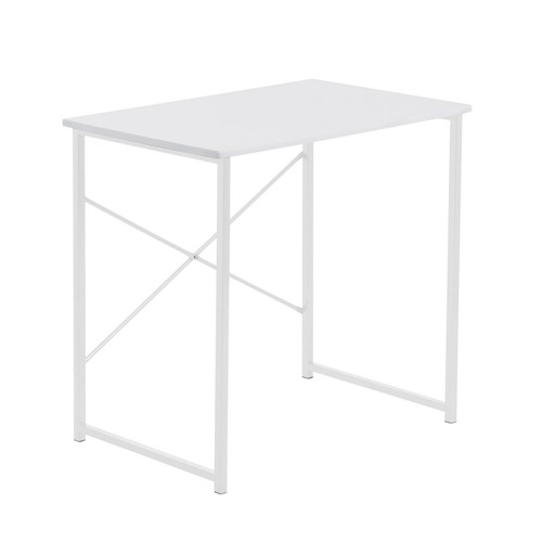 1x White/White Office Desk Home Study PC Laptop Computer Table ...