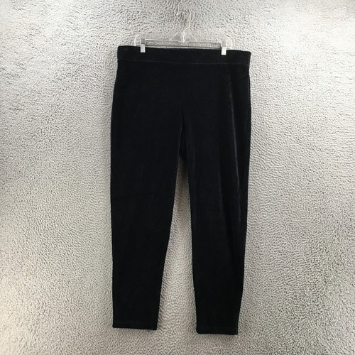 Talbots Legging Pants Womens XL Solid Black Cotton Blend High Rise Pull On | eBay