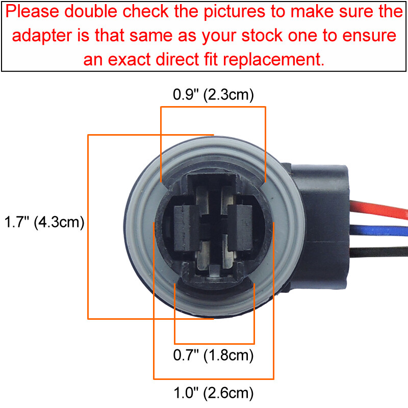 4pcs 3157 3057 4157 3457 Brake DRL Turn Signal Light Socket Wire ...