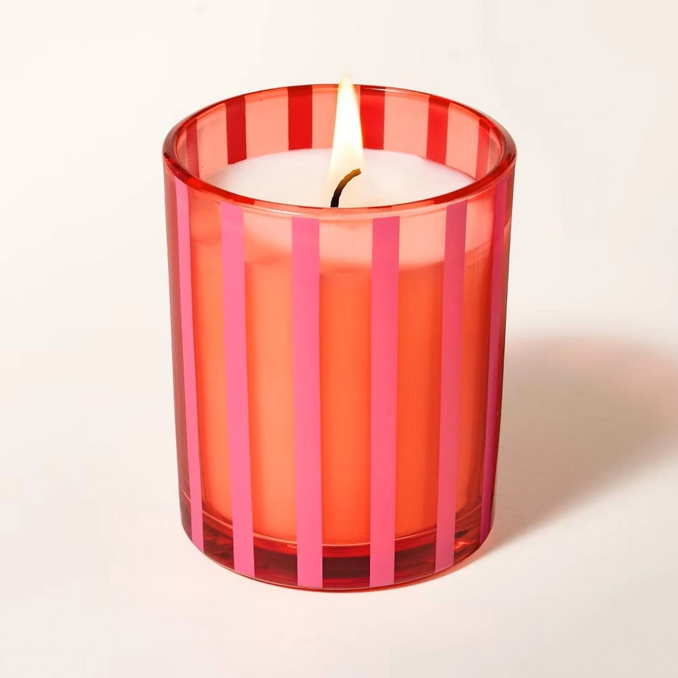 Kate Spade/Target 3.5oz Jar Candle MADE IN THE SHADE Scent Stripe Glass ...