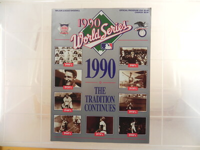1990 MLB BASEBALL World Series PROGRAM Cincinnati Reds Oakland ...