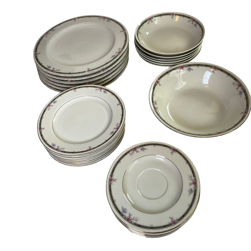 39Pc Sango Regency Collection Fine Ivory China Set Madison Lotus Flower ...