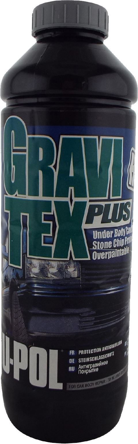 U-Pol GRAVITEX Stone Chip Overpaintable Protection Grey 1 Litre x 6 ...